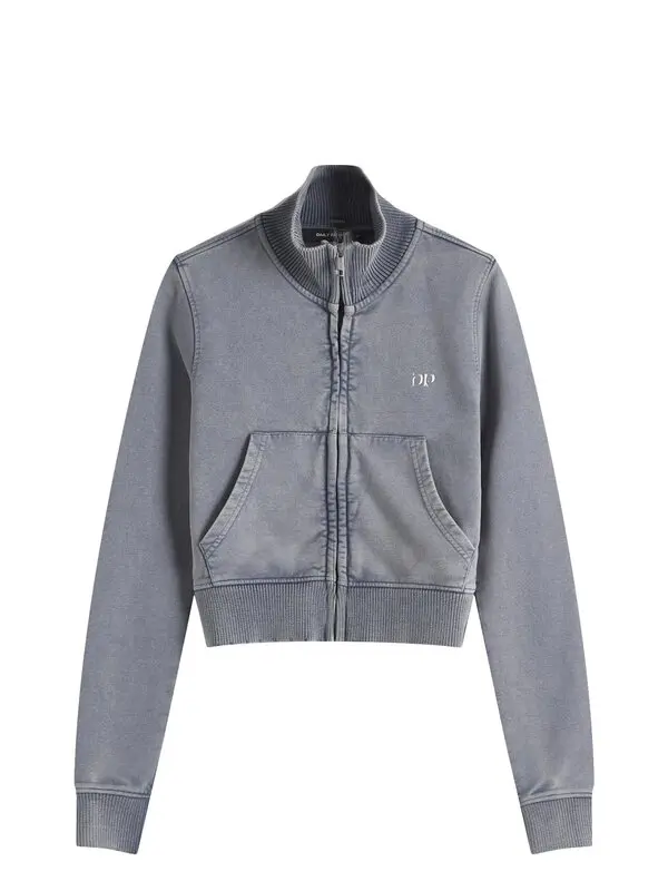 DAILY PAPER Fitted Zip-up Sweatshirt - Wet Weather