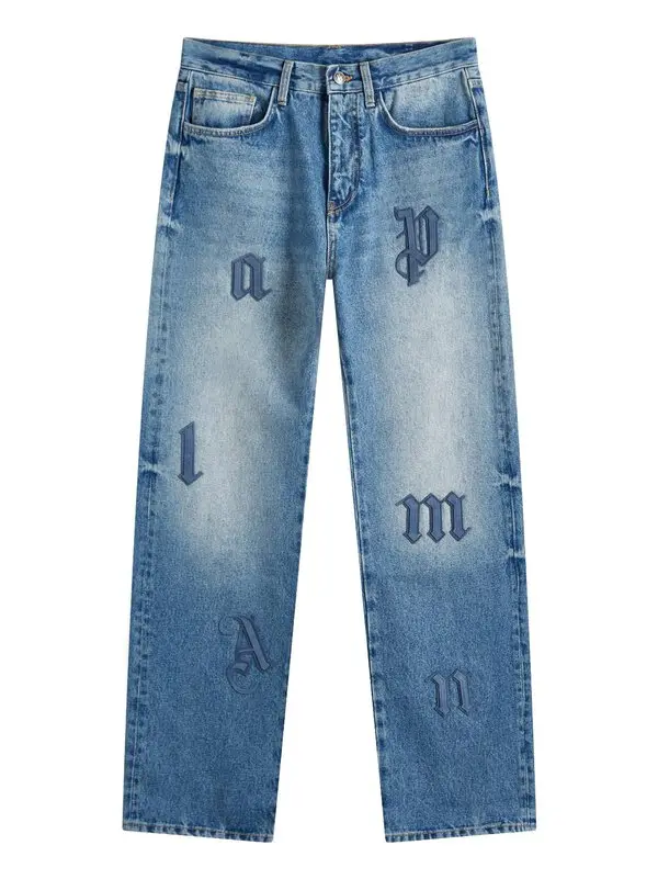 Palm Angels Straight-leg Jeans - Light Blue