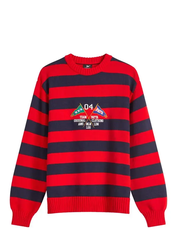 PATTA Stripe Flag Knit Jumper - Multi