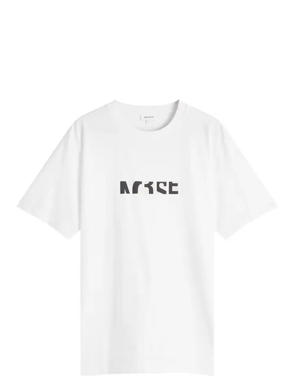 Norse Projects Johannes Zoom Logo Print T-shirt - White
