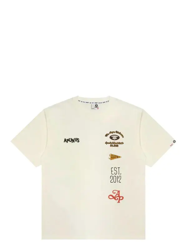 AAPE BY *A BATHING APE® Text-print T-shirt - Neutrals