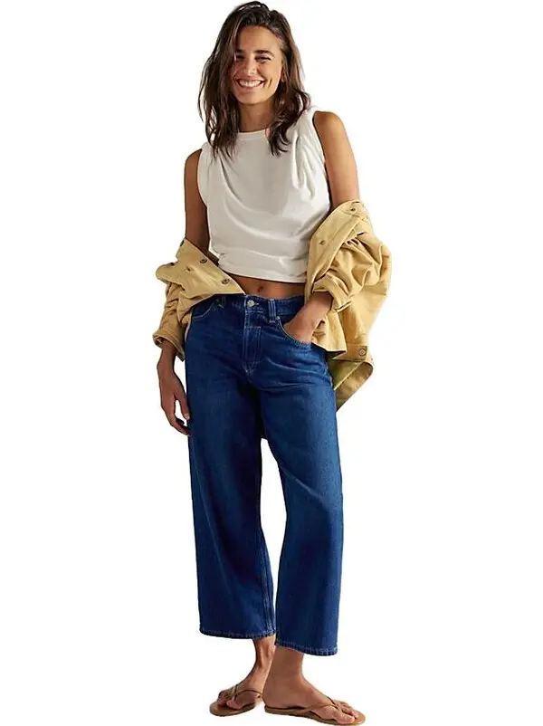 Free People We The Free Carina Boyfriend Jeans - Baracuda Blue