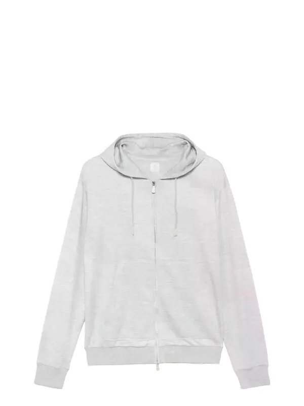 Eleventy Mélange-effect Hoodie - Grey