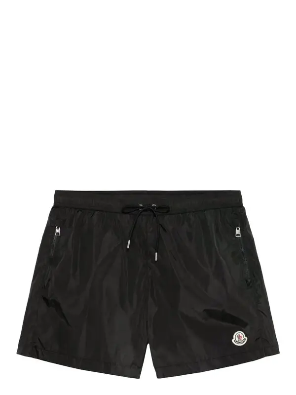 Moncler Logo-patch Swim Shorts - Black
