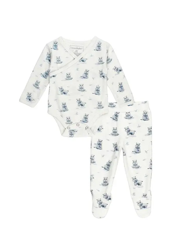 L'OVEDBABY Panda Print Organic Cotton Set - Baby Hippo
