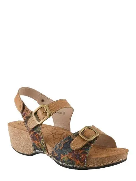 SPRING STEP SHOES Osuna Platform Sandals - Tan Multi