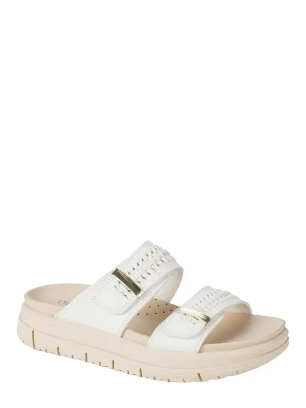 BARETRAPS Haliah Slide Sandal - White Leather