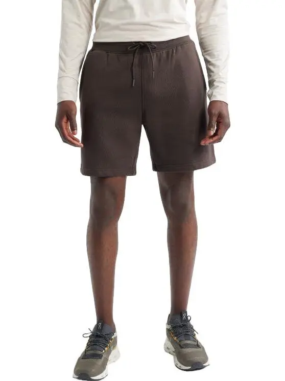 Zella Performance Fleece Shorts - Brown Mulch