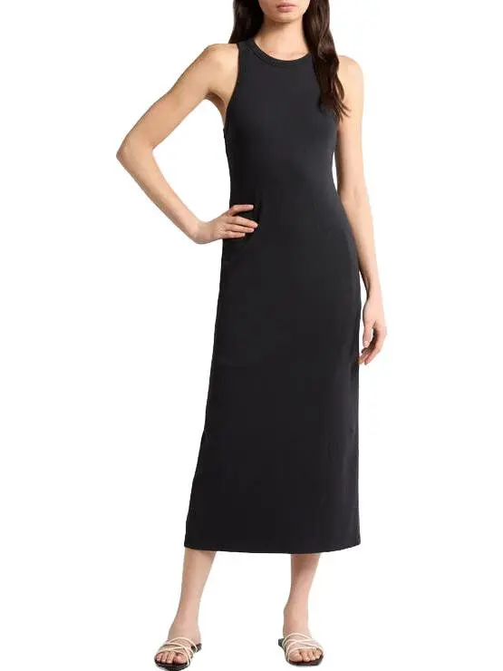 Marine Layer Lexi Rib Sun-in Maxi Tank Dress - Black