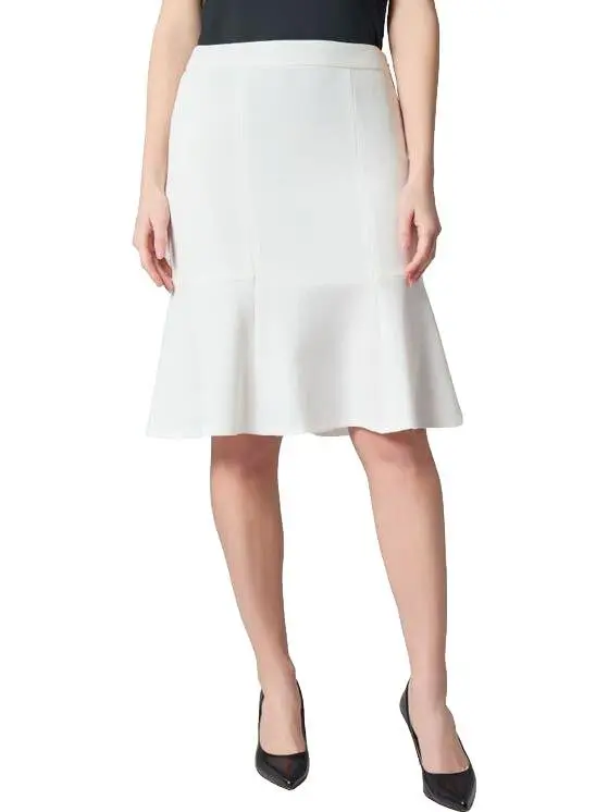 KASPER Flounce Hem Pencil Skirt - Lily White
