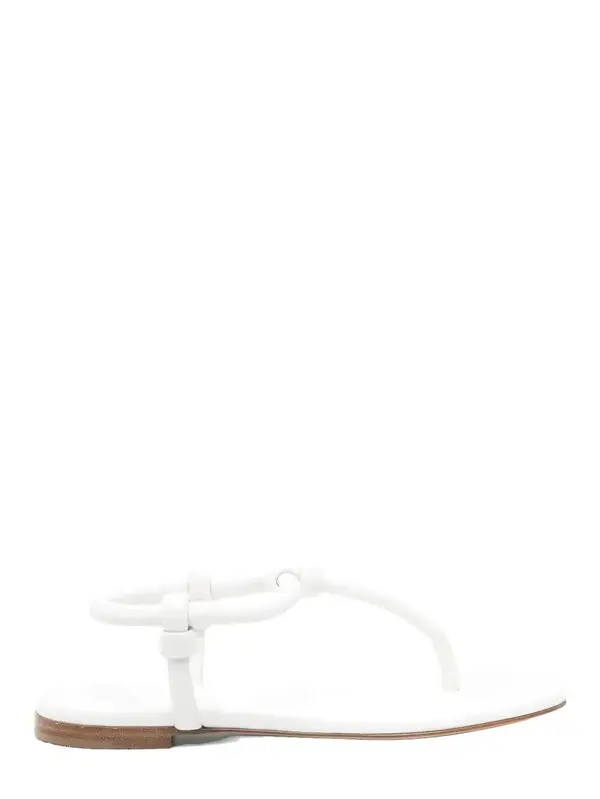 GIANVITO ROSSI Leather Sandals - White