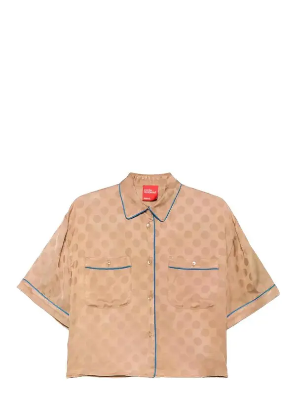 MERCI Polka-dot Shirt - Brown