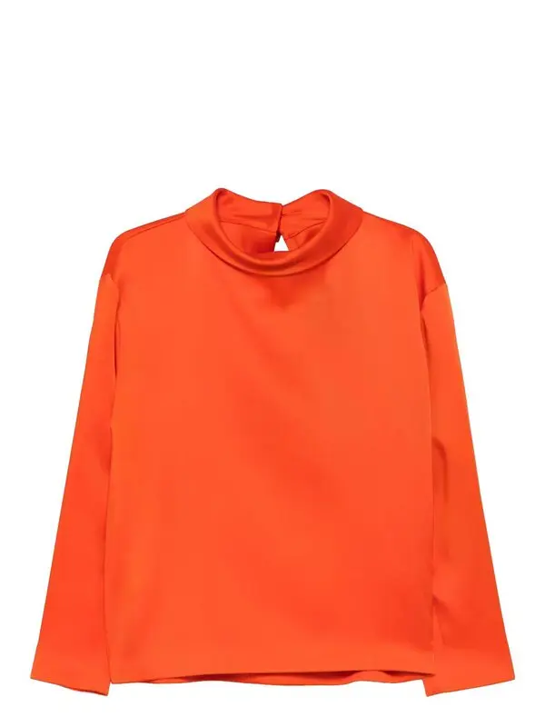 Carven Satin Blouse - Orange