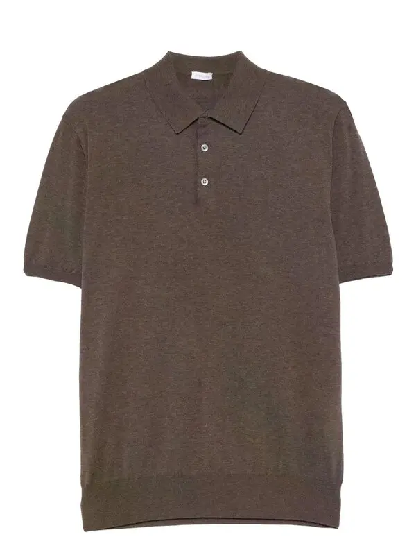 Caruso Cotton Polo Shirt - Brown
