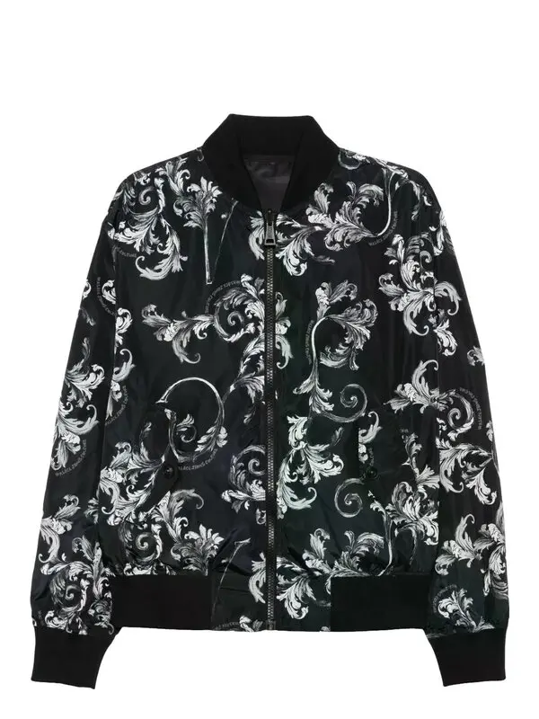 Versace Barocco-print Bomber Jacket - Black