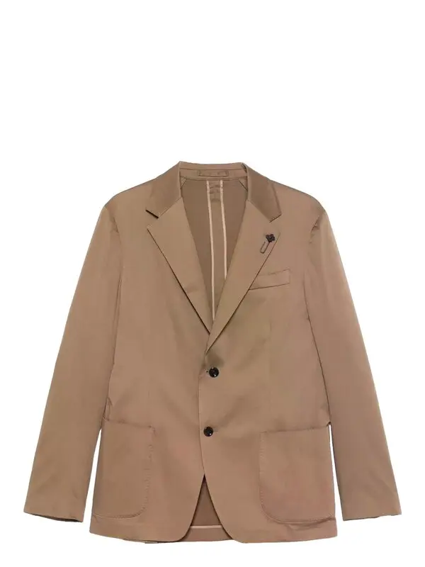 LARDINI Single-breasted Blazer - Brown