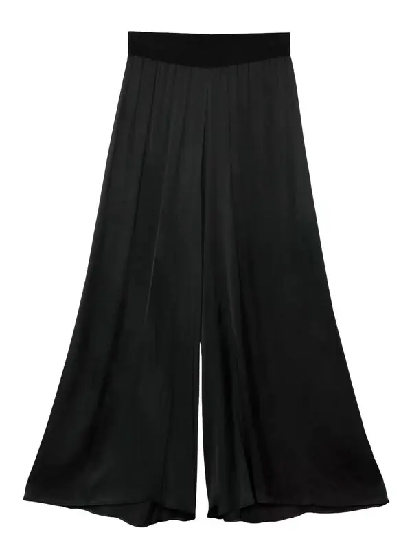 MERCI Satin Trousers - Black