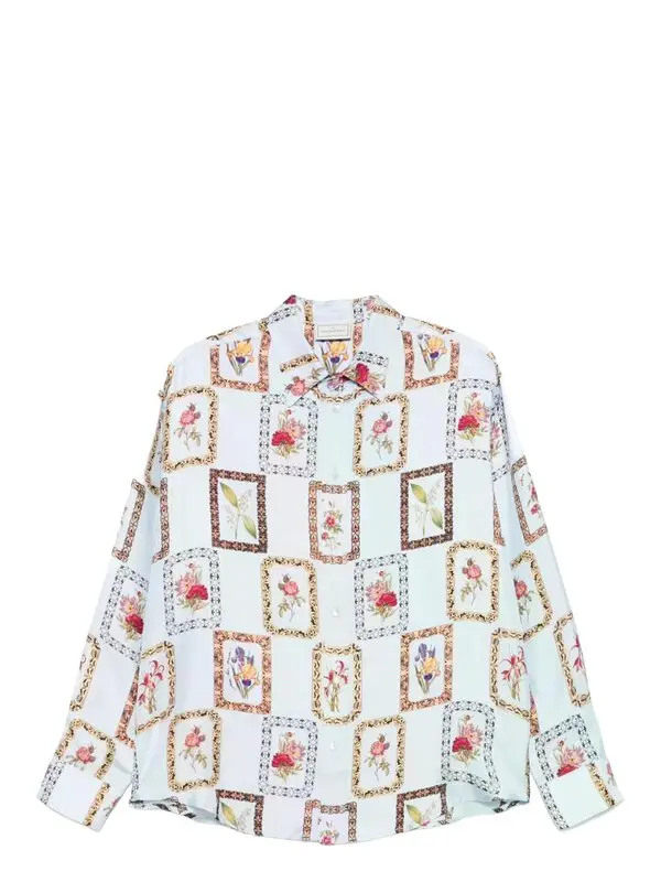 PIERRE-LOUIS MASCIA Printed Shirt - Blue