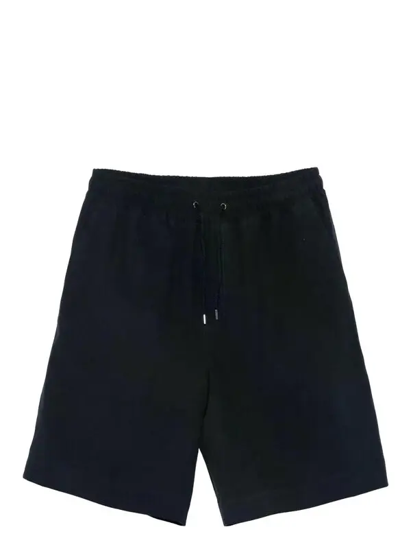 Giorgio Armani Linen Bermuda Shorts - Blue