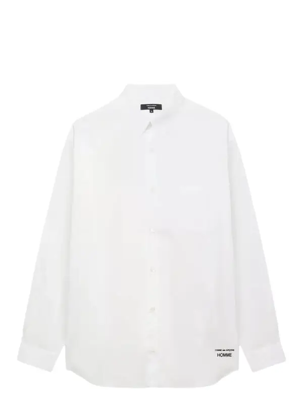 Comme Des Garçons Logo-embroidered Shirt - White