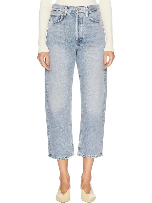 AGOLDE 90's Mid Rise Straight Crop Jeans - Force