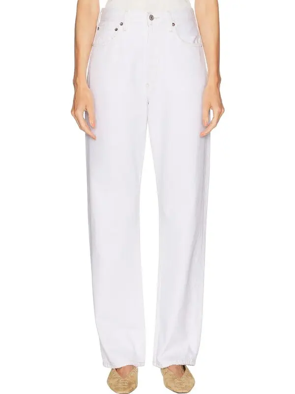 AGOLDE Kelly High Rise Straight Jeans - Milkshake