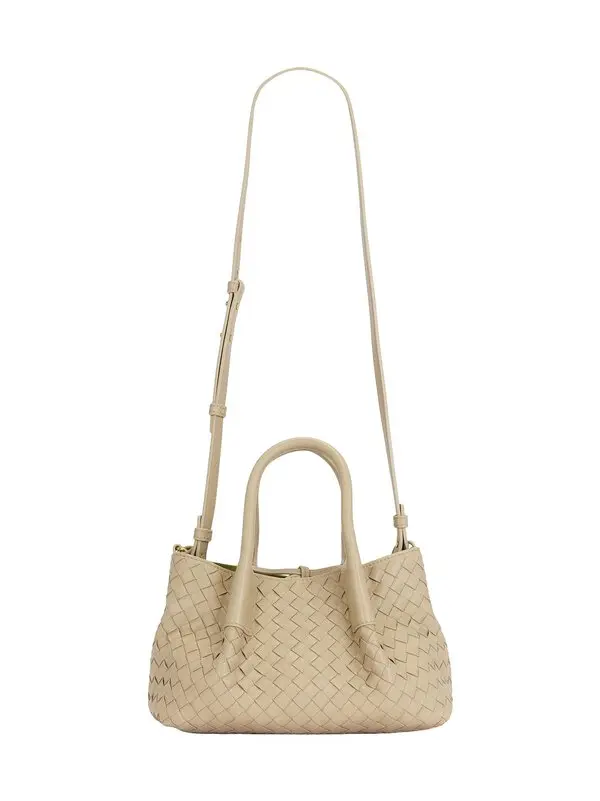 Bottega Veneta Small Pinacoteca Tote Bag - Ecru  Matcha  & Muse Brass