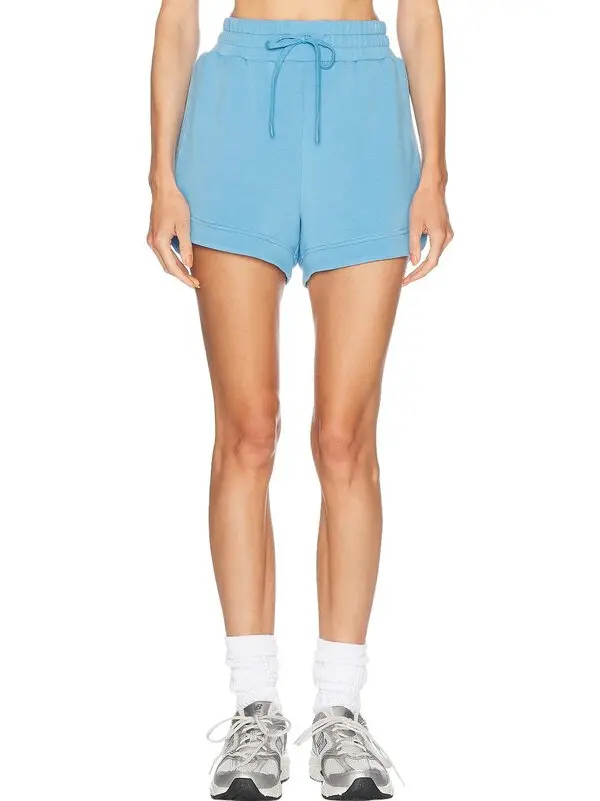 Varley Ollie High-rise Shorts - Azure Blue