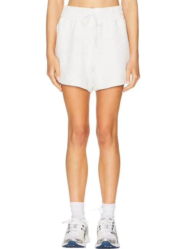 Varley Ollie High-rise Shorts - Ivory Marl