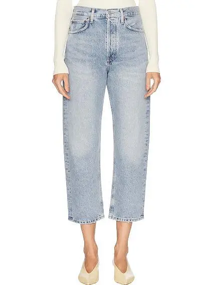 AGOLDE 90's Mid Rise Straight Crop Jeans - Force