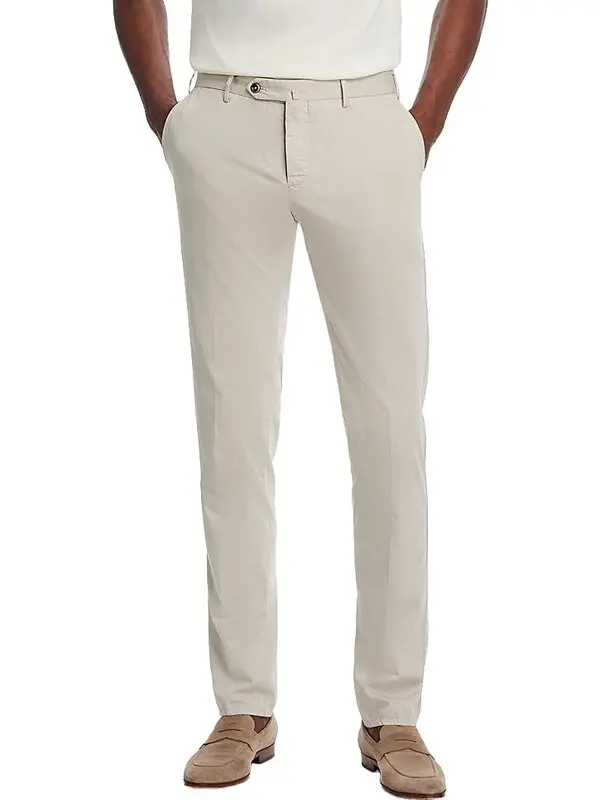 PT TORINO Garment-dyed Silkochino Slim Fit Pants - Stone