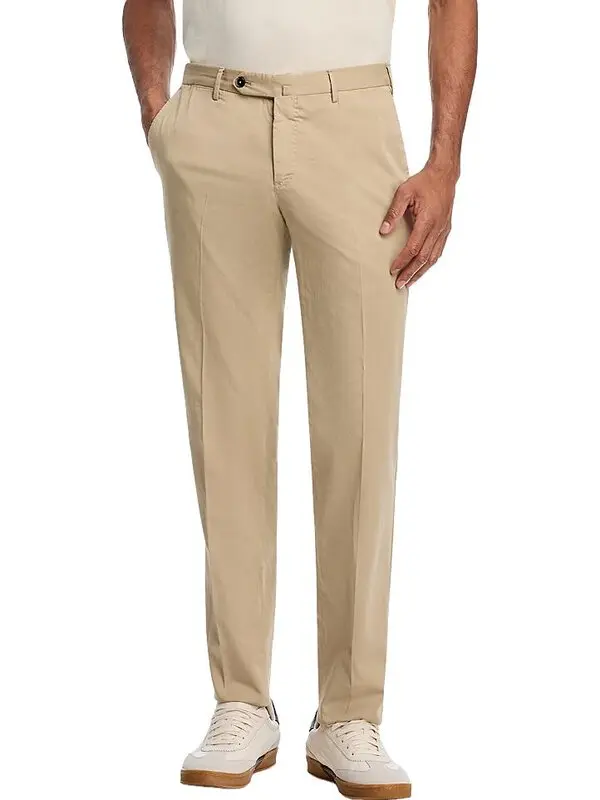 PT TORINO Garment-dyed Silkochino Slim Fit Pants - Tan