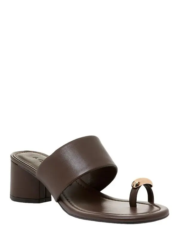 Aqua Ashln Sandals - Brown Leather