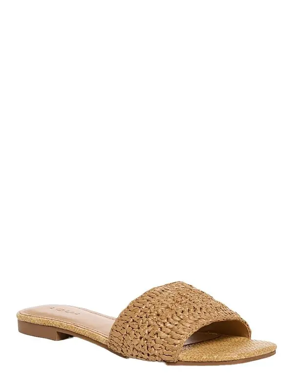 Aqua Dyln Raffia Sandals - Natural