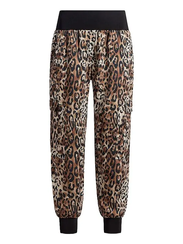 Cinq À Sept Giles Leopard Print Pants - Black/sahara