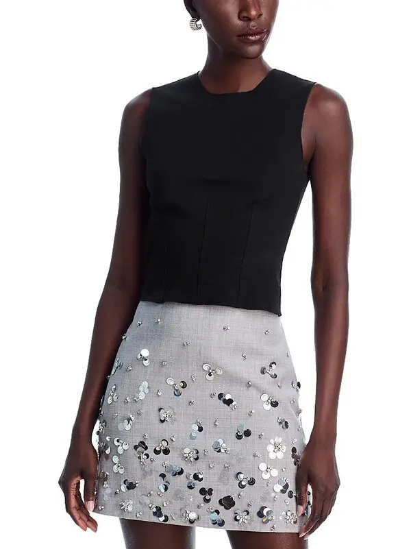 Aqua Ponte Top - Black