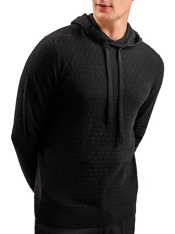 Ted Baker London Loular Textured Hoodie - Black