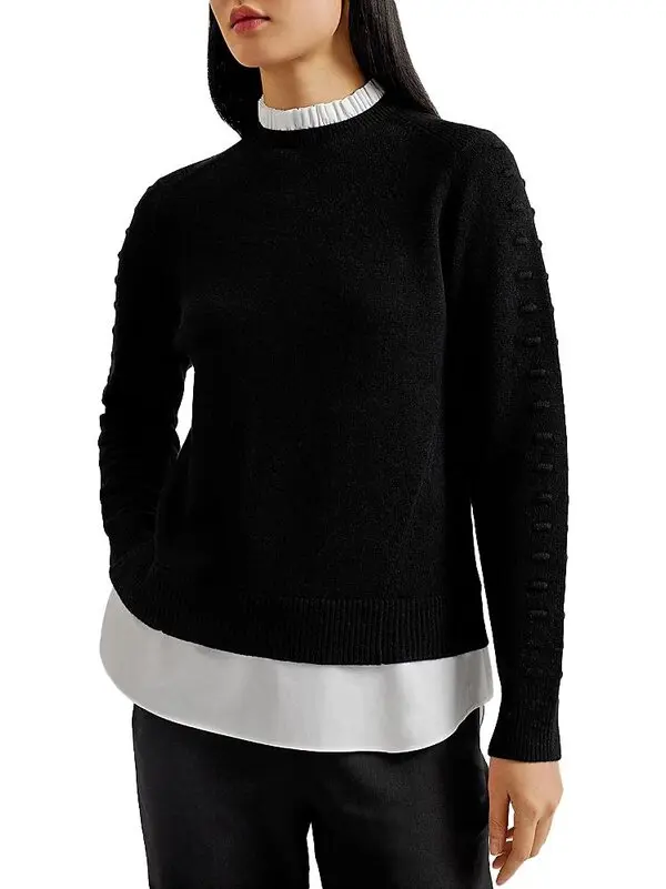 Ted Baker London Lissiah Layered Sweater - Black
