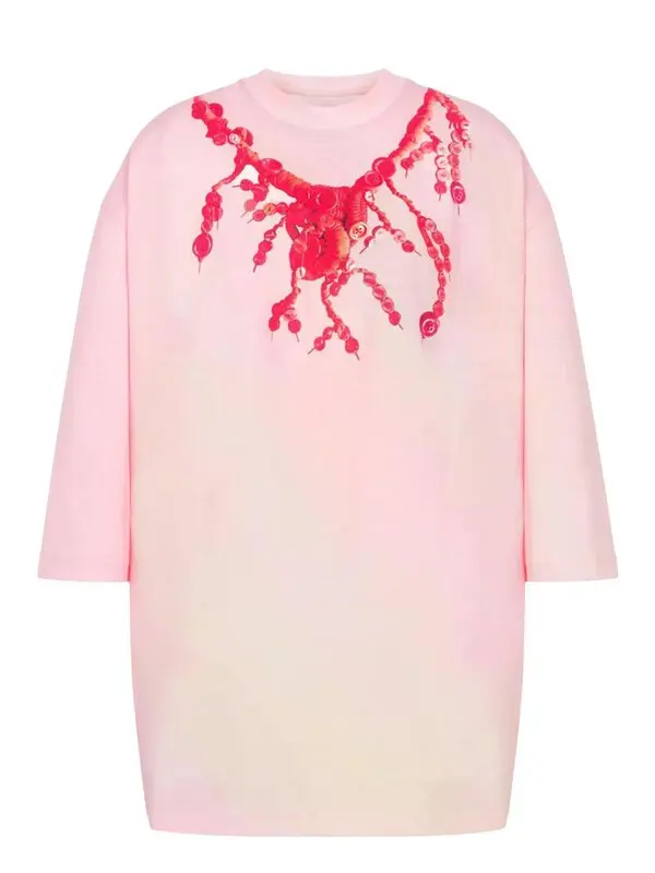 Moschino X Judy Blame Necklace-print T-shirt - Pink
