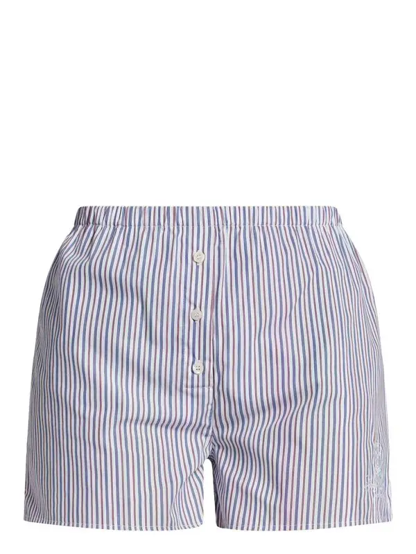 SPORTY & RICH Cotton Shorts - Blue