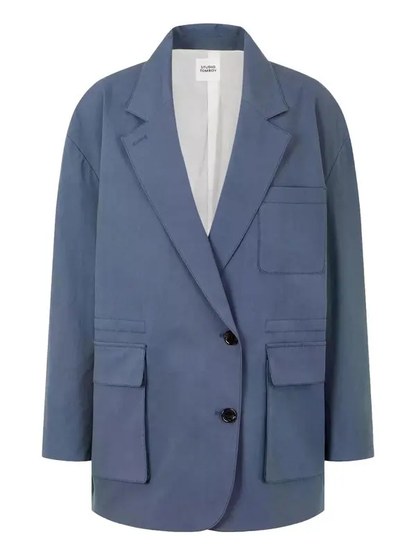 STUDIO TOMBOY Cotton-blend Blazer - Blue