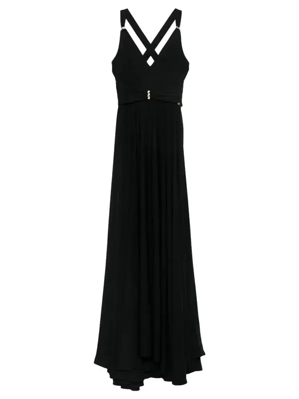 NISSA Crystal-embellished Gown - Black