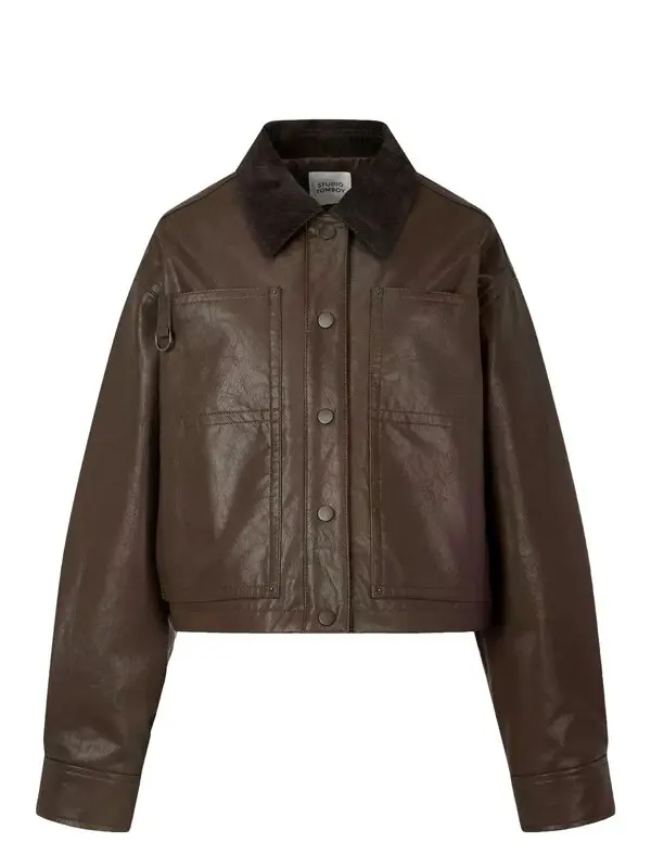 STUDIO TOMBOY Faux-leather Jacket - Brown