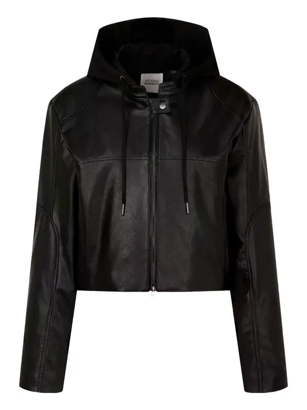 STUDIO TOMBOY Artificial Leather Jacket - Black