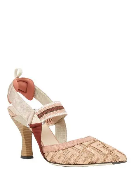 Fendi Colibri Slingback Pump - Rose