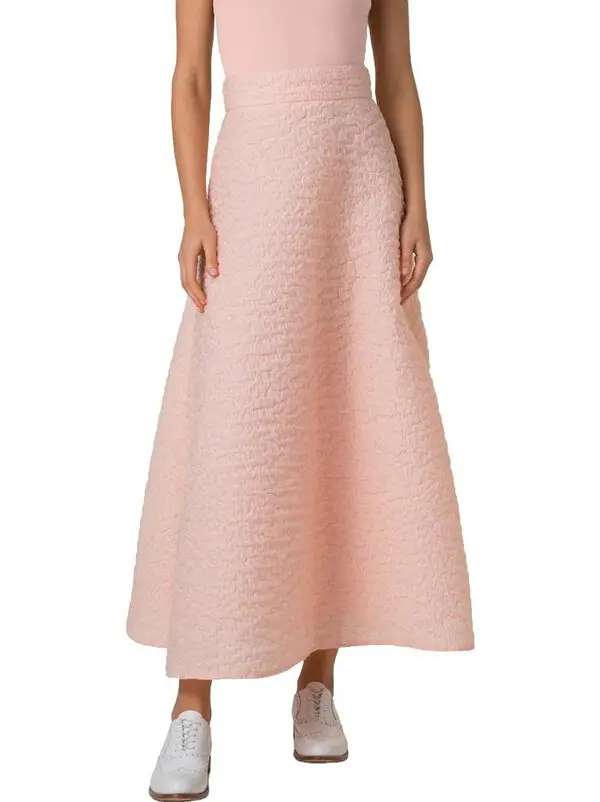 Akris Techno Organza A-line Skirt - 63 Peach