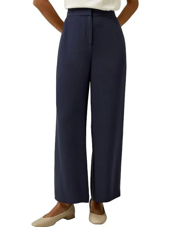 Lilysilk Wide Leg Tailored Pant - Royal Blue