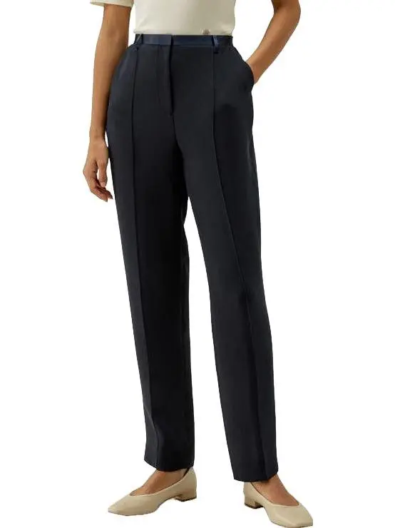 Lilysilk Slim-fit Ankle Pants - Midnight Blue