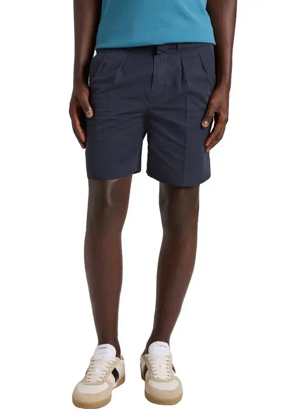 TOM FORD Cotton & Silk Poplin Shorts - Hb825 Navy