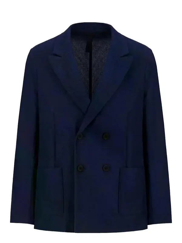 Harris Wharf London Double-breasted Blazer - Blue